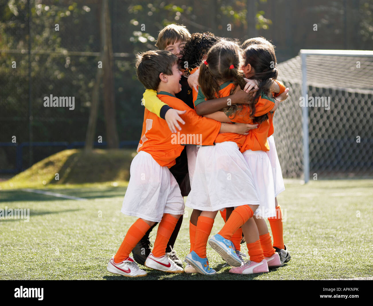 Children celebrating soccer hi-res stock photography and images - Alamy