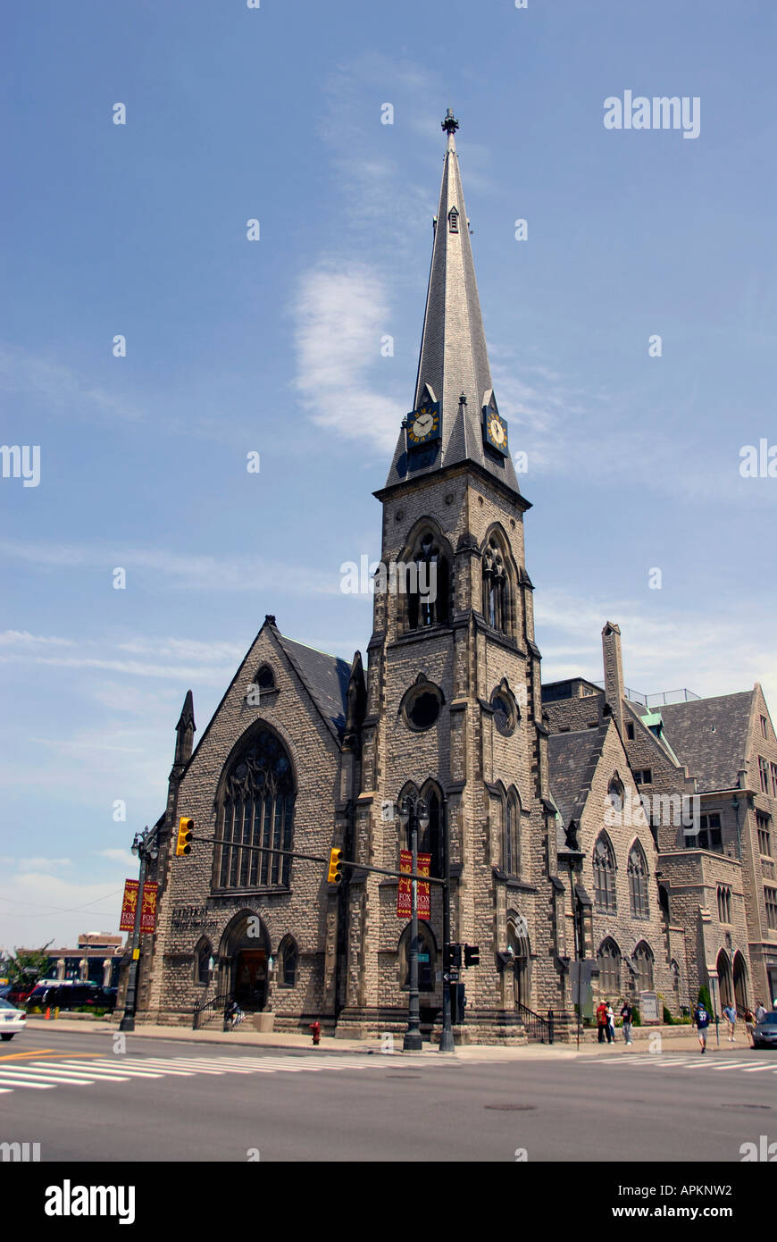 Historic St Johns Episcopal Church downtown Detroit Michigan Stock ...