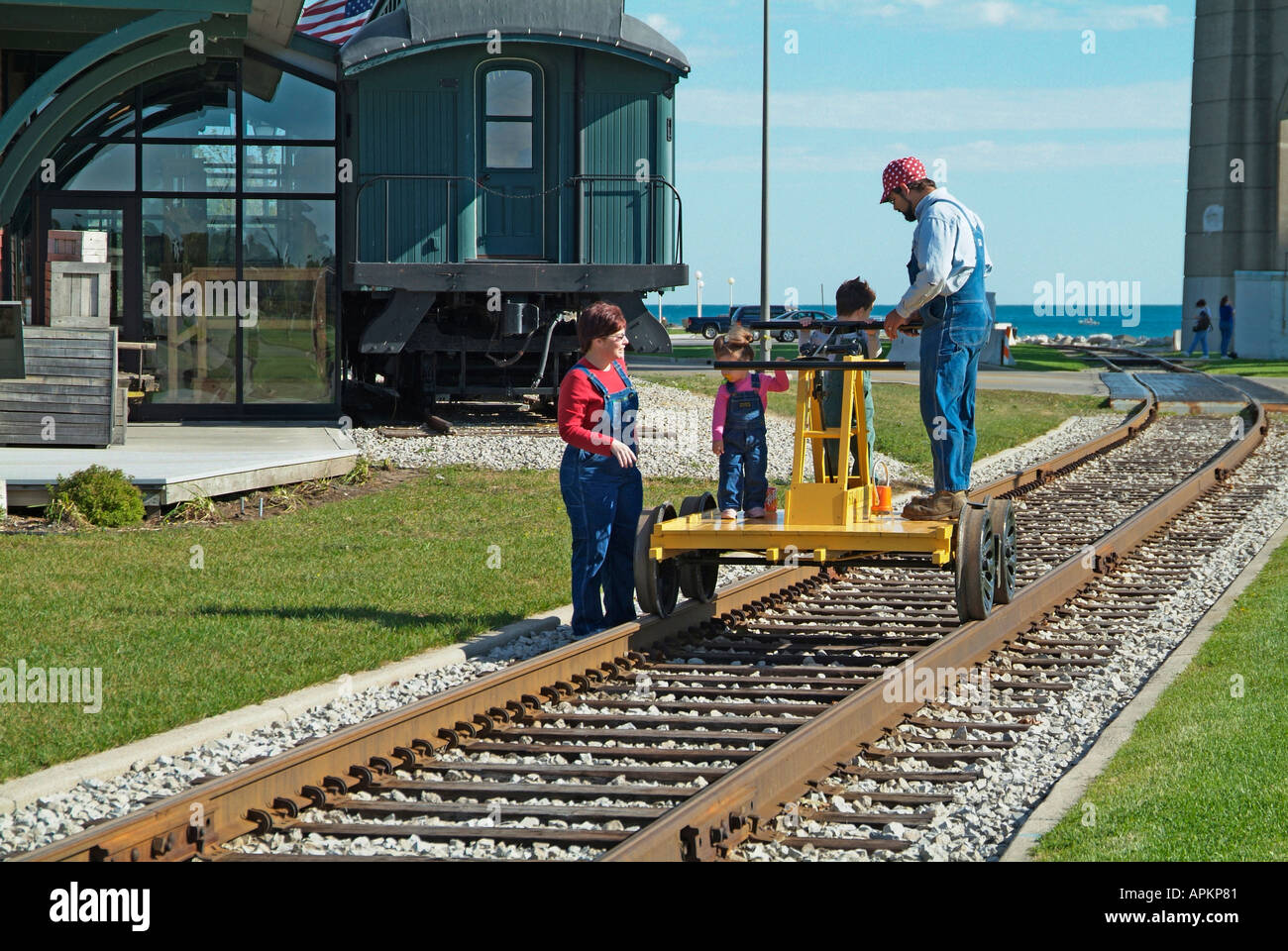 Railroad hand car Stock Photo - Alamy
