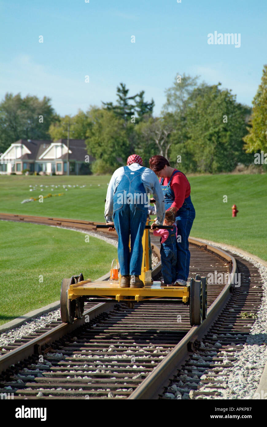 Railroad hand car Stock Photo - Alamy