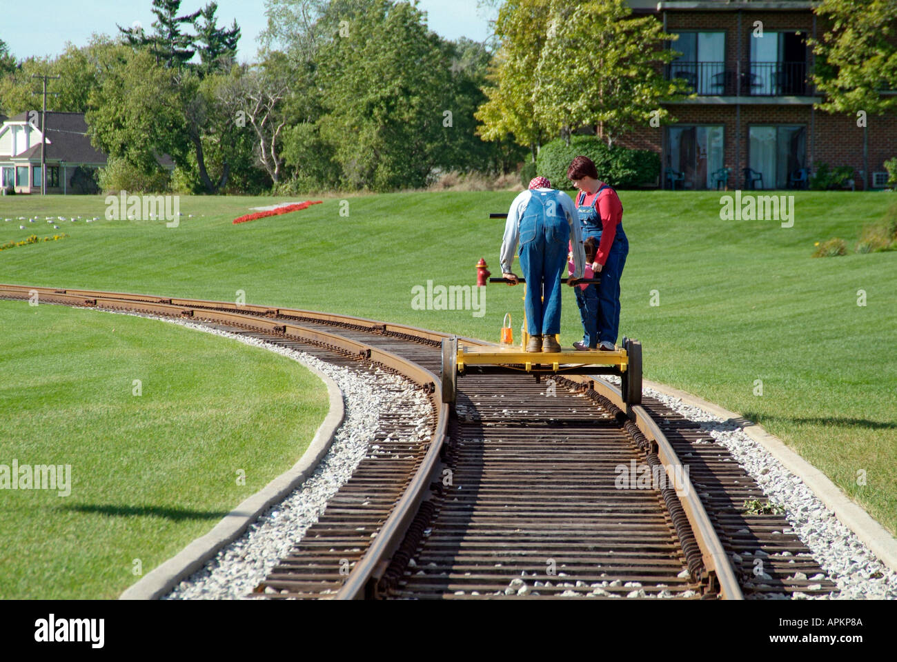 Railroad hand car Stock Photo - Alamy