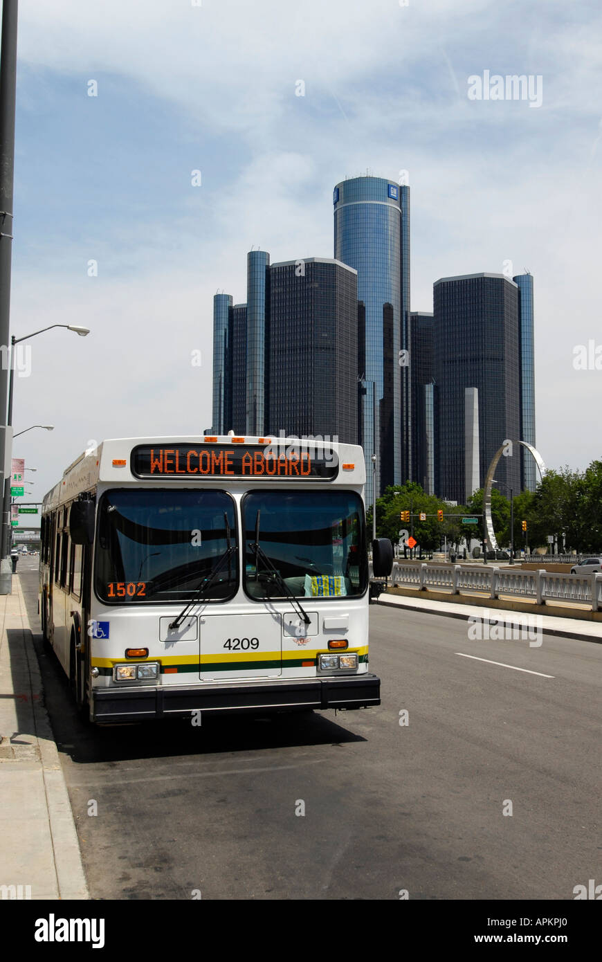 Detroit Michigan Bus as part of the rapid transit system to move people ...