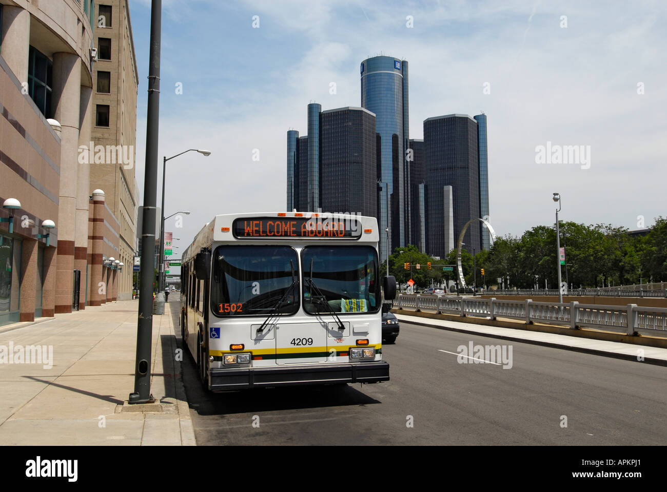 Detroit Michigan Bus as part of the rapid transit system to move people ...