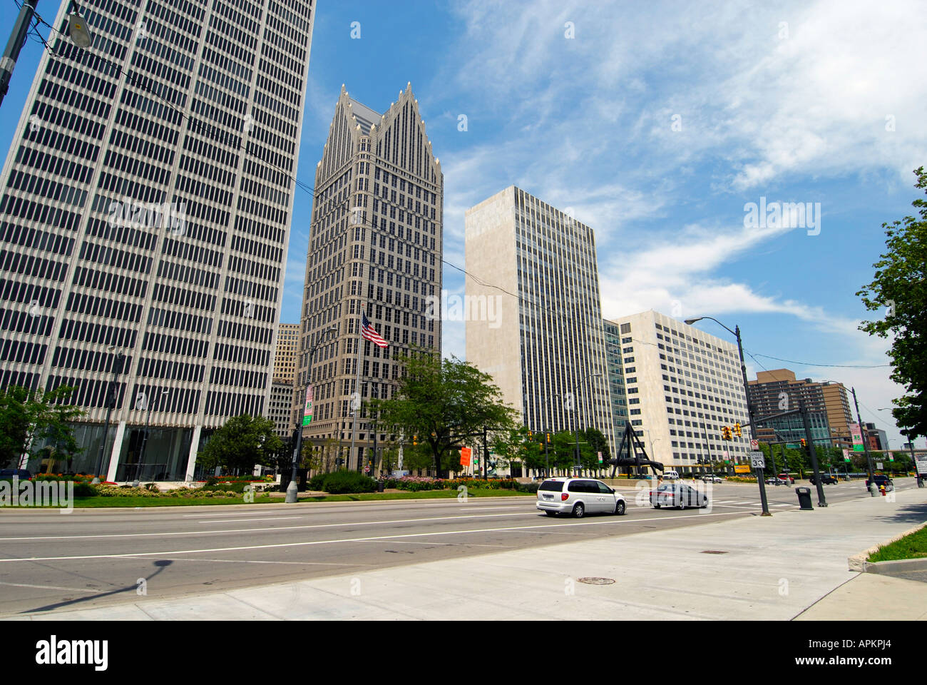 Detroit street view hi-res stock photography and images - Alamy