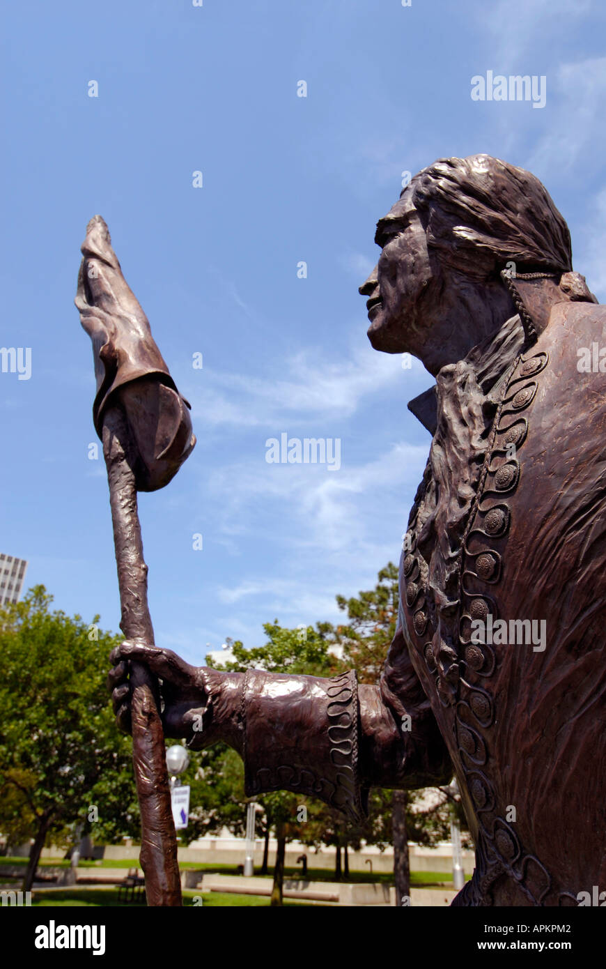 Detroit statue cadillac founder hi-res stock photography and images - Alamy