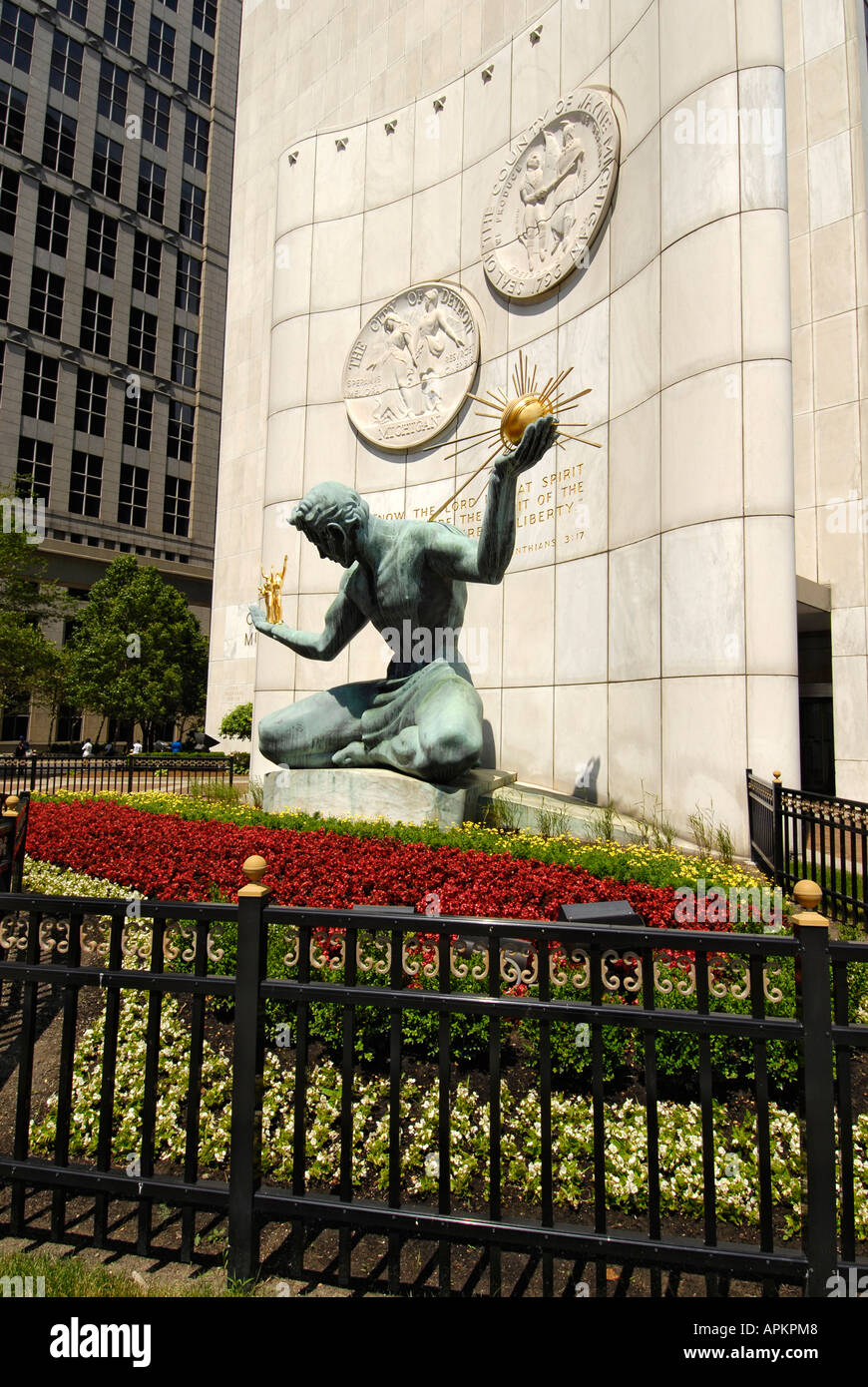 The Spirit of Detroit Stock Photo - Alamy