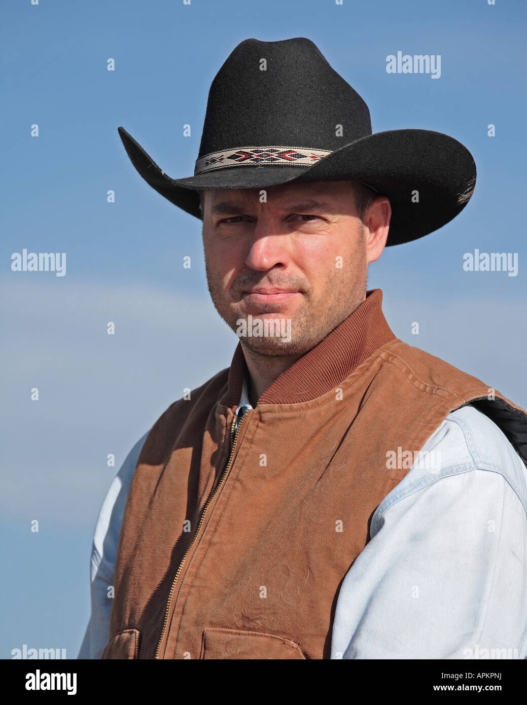 portrait of a cowboy, USA, Wyoming Stock Photo - Alamy
