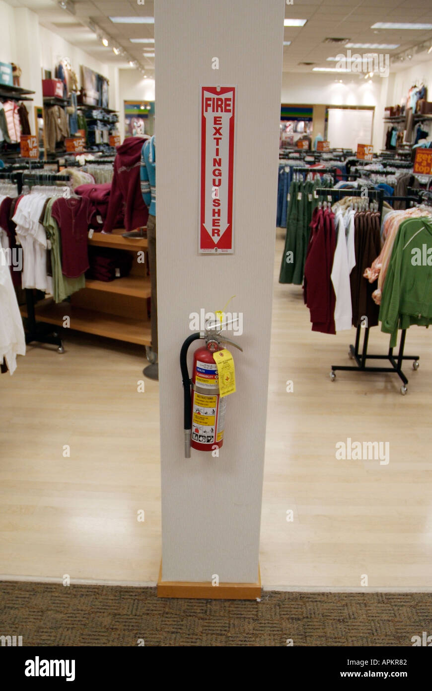 Fire extinguisher shopping store
