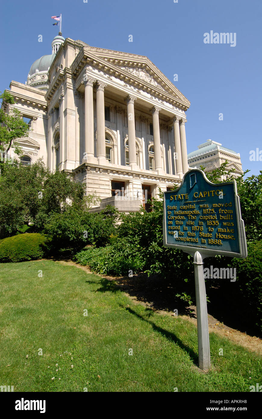 The State Capitol Building at Indianapolis Indiana IN Stock Photo - Alamy