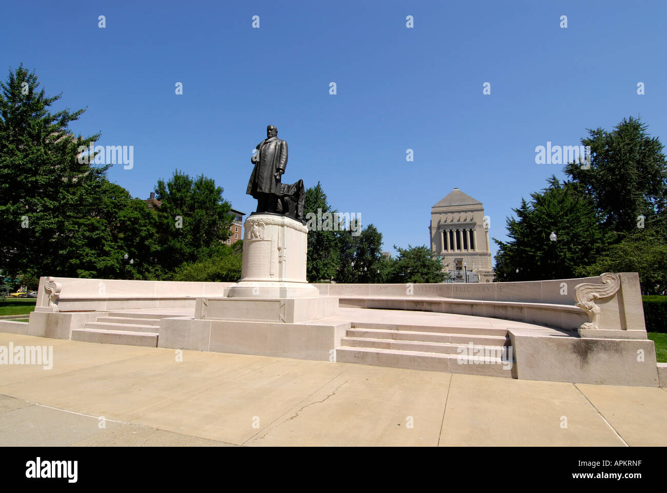 Statue of Benjamin Harrison the 23rd President of the United States ...