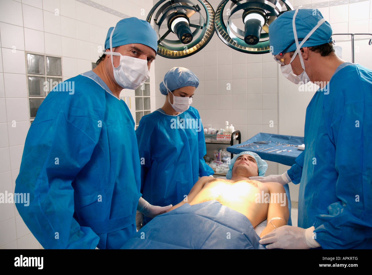 Doctors at surgery room Stock Photo - Alamy