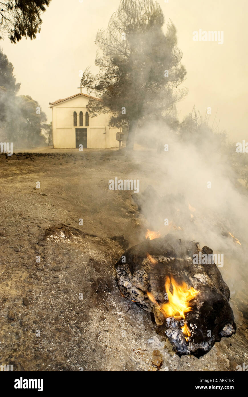 Forest fires in greece in summer hi-res stock photography and images ...