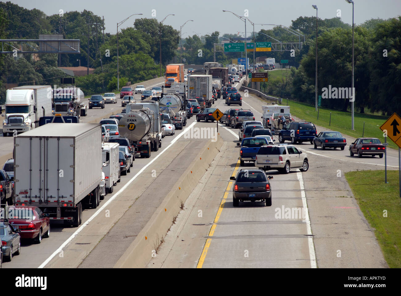 International border traffic jams Stock Photo - Alamy