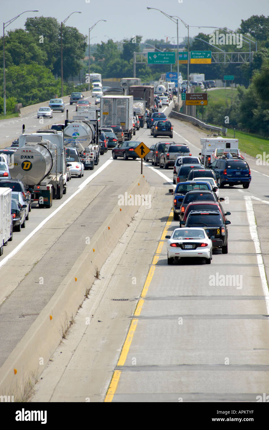 International border traffic jams Stock Photo - Alamy