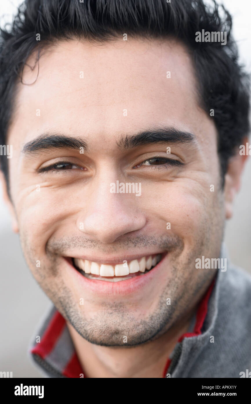 Young man smiling (portrait Stock Photo - Alamy