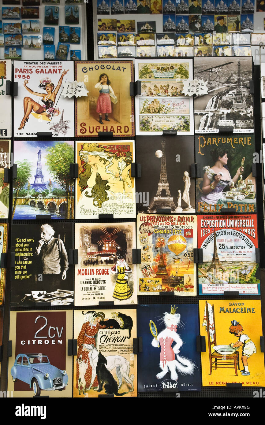 street sale pictures of old advertisements, France, Paris Stock Photo ...