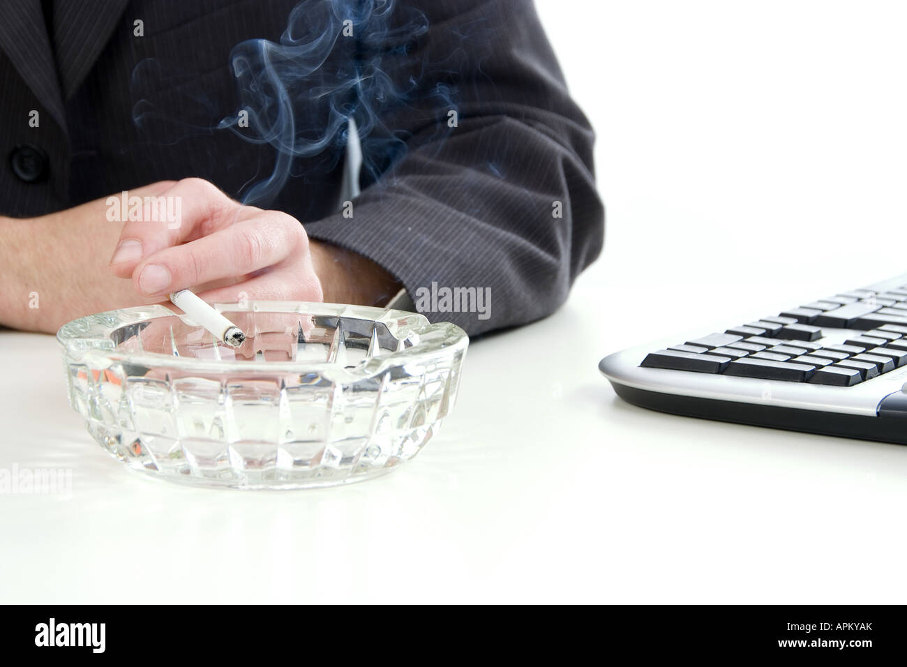 smoking at the work place Stock Photo - Alamy