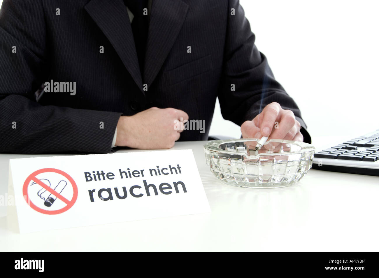 smoking at the work place Stock Photo - Alamy