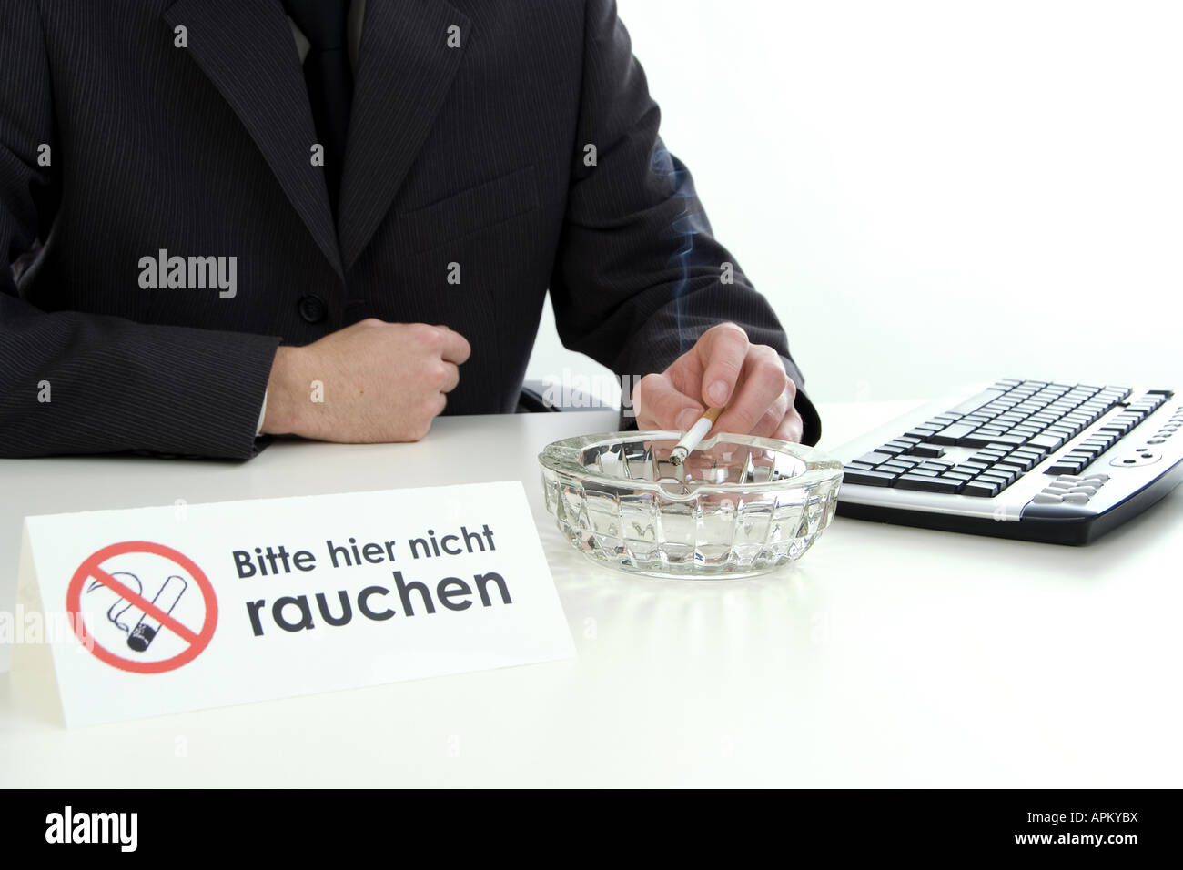 smoking at the work place Stock Photo - Alamy