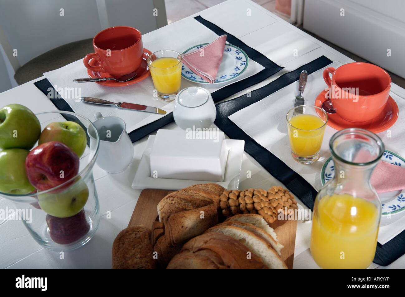 Table breakfast foods inside hi-res stock photography and images - Alamy