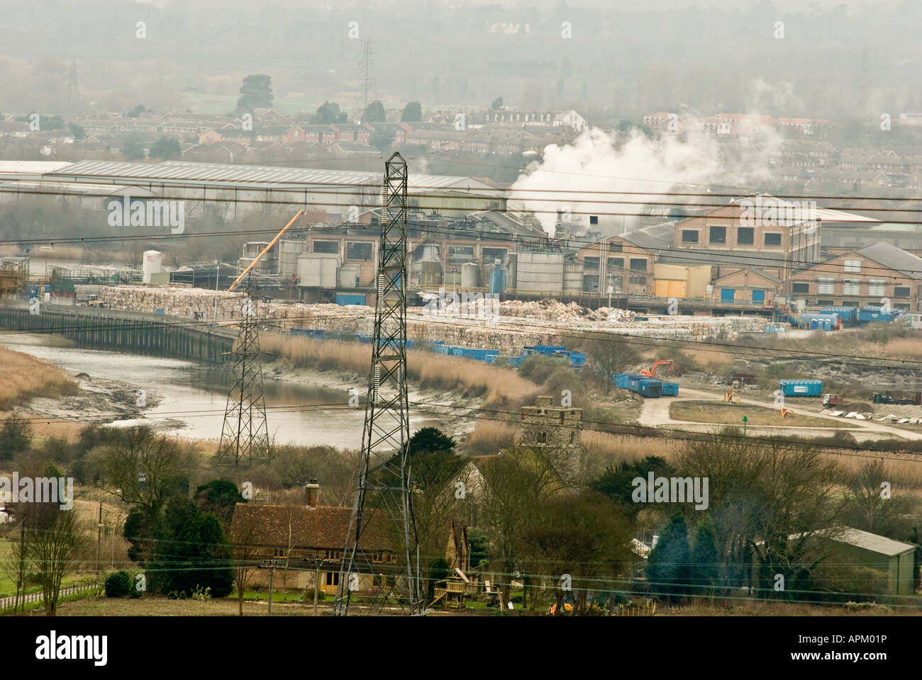Paper Mills Industry view Stock Photo - Alamy