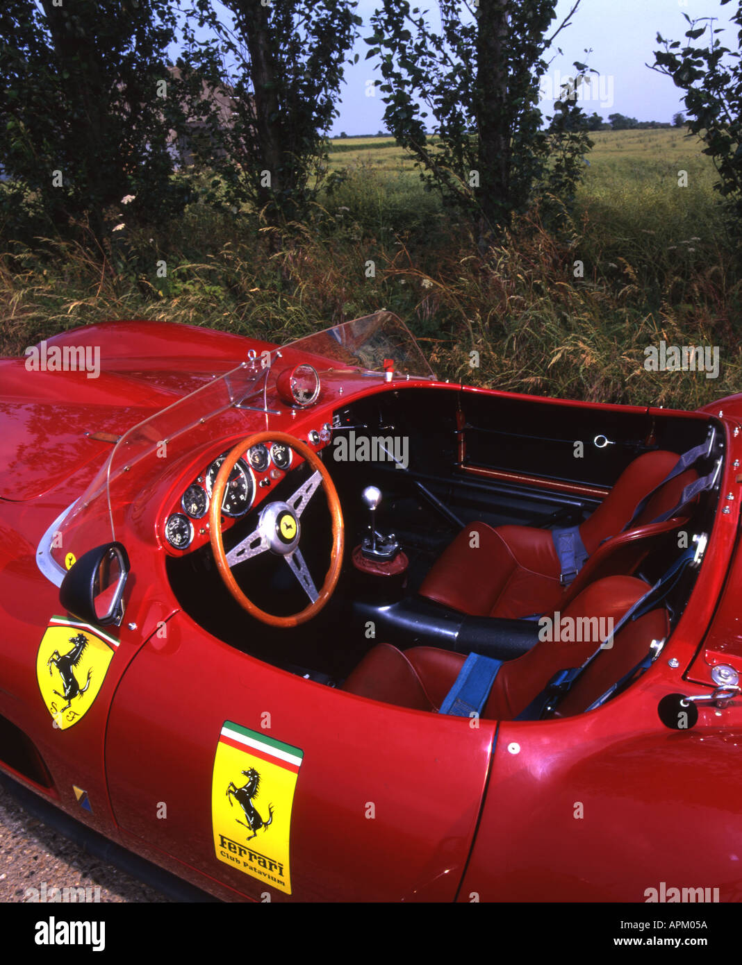 1957 Scuderia Ferrari Testa Rossa interior Stock Photo - Alamy