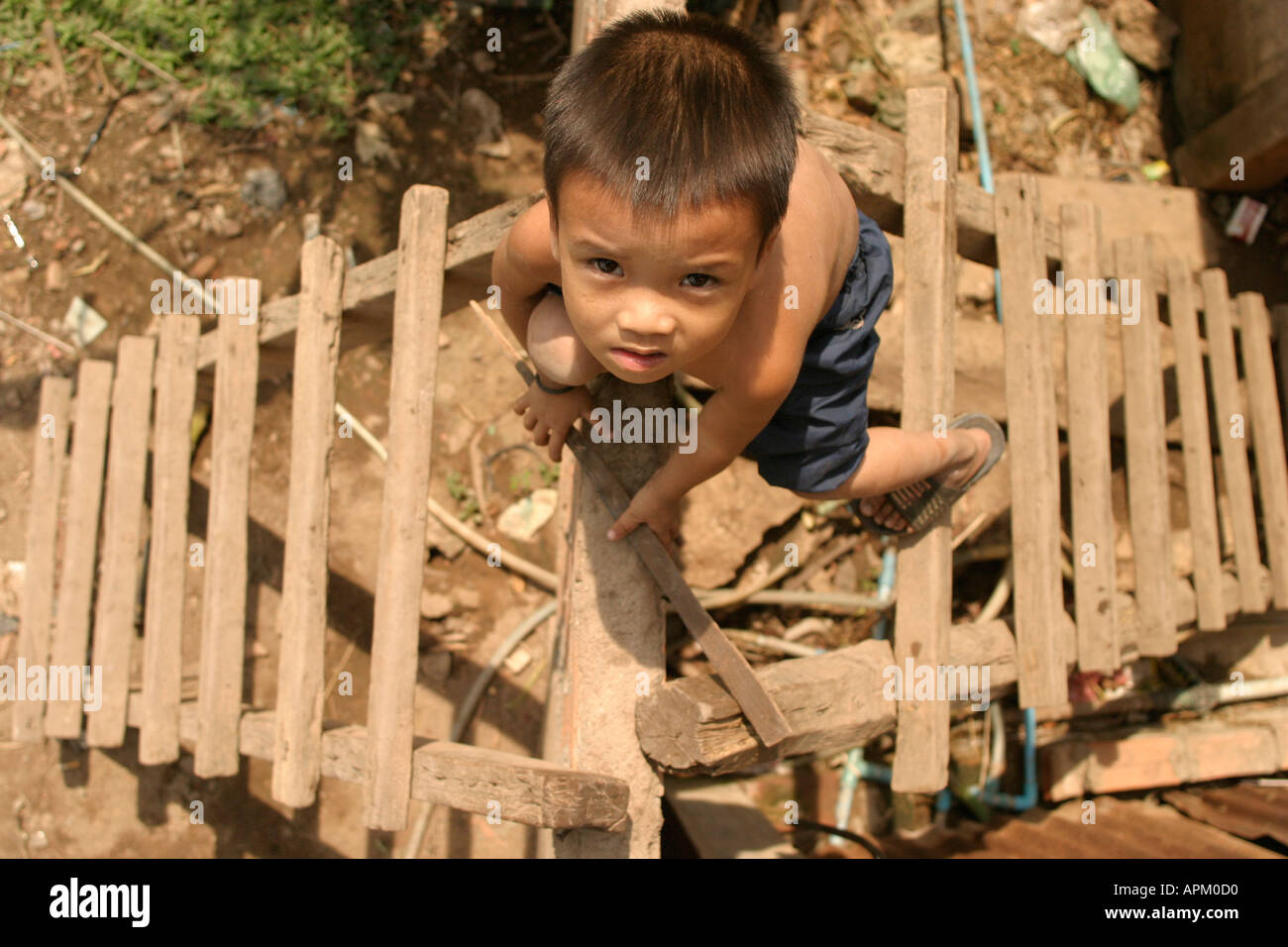 Ladder over fence hi-res stock photography and images - Alamy