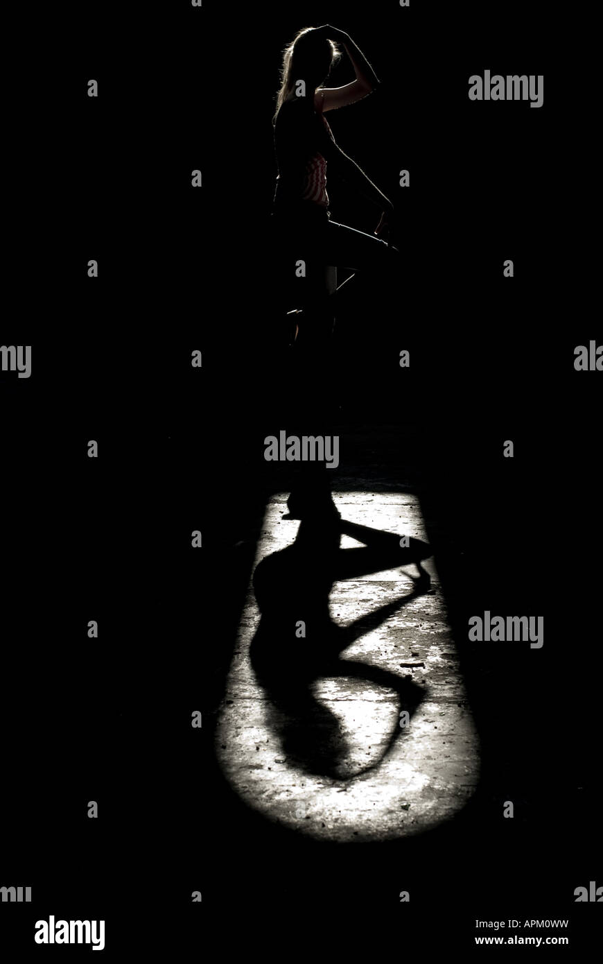 silhouette and shadow of a womans body Stock Photo - Alamy