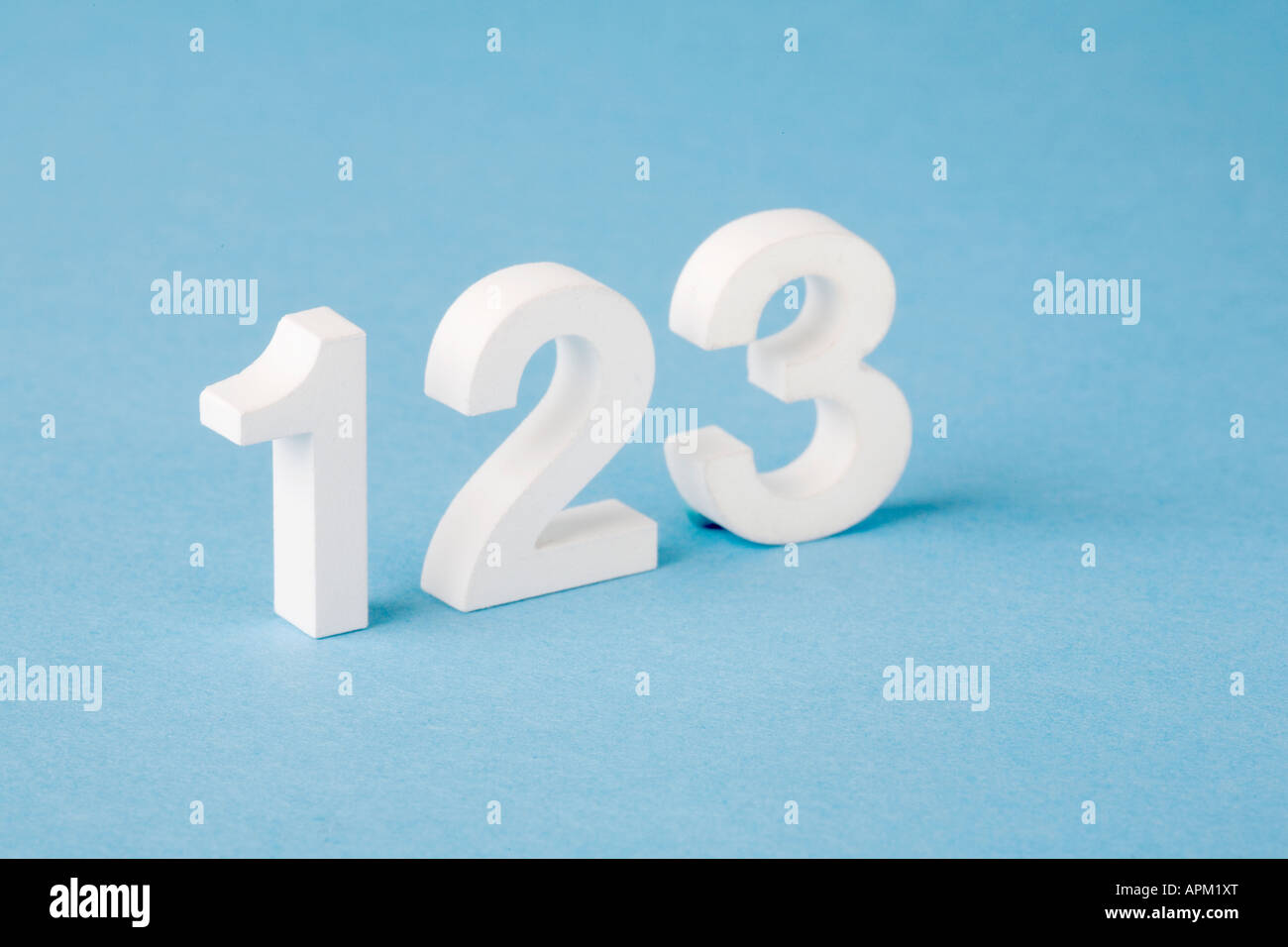 Numbers one two and three Stock Photo - Alamy