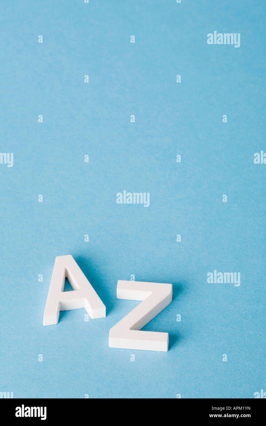 Letters A and Z Stock Photo - Alamy