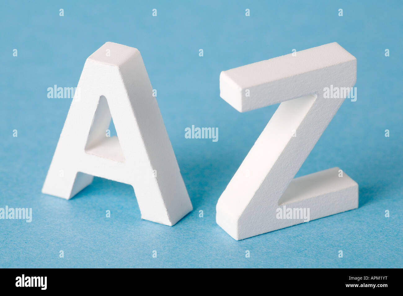 Letters A and Z Stock Photo - Alamy