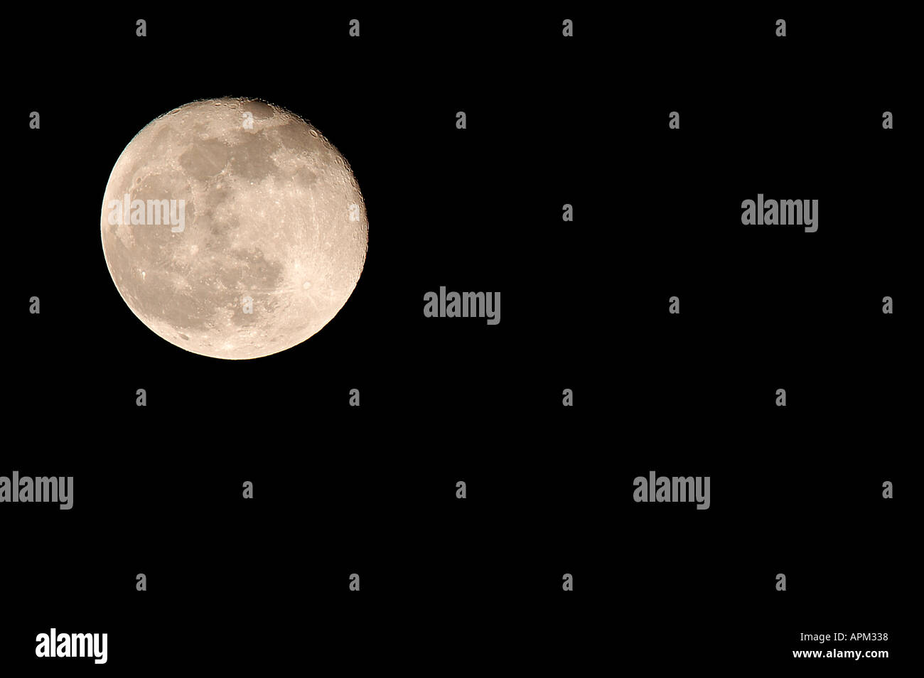 Moon in almost full phase Stock Photo - Alamy