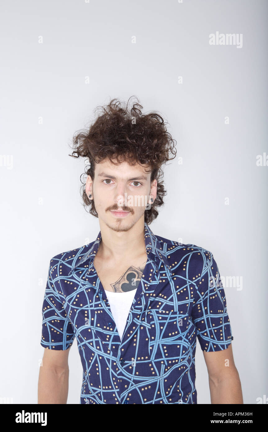 Man with hairdo Stock Photo - Alamy