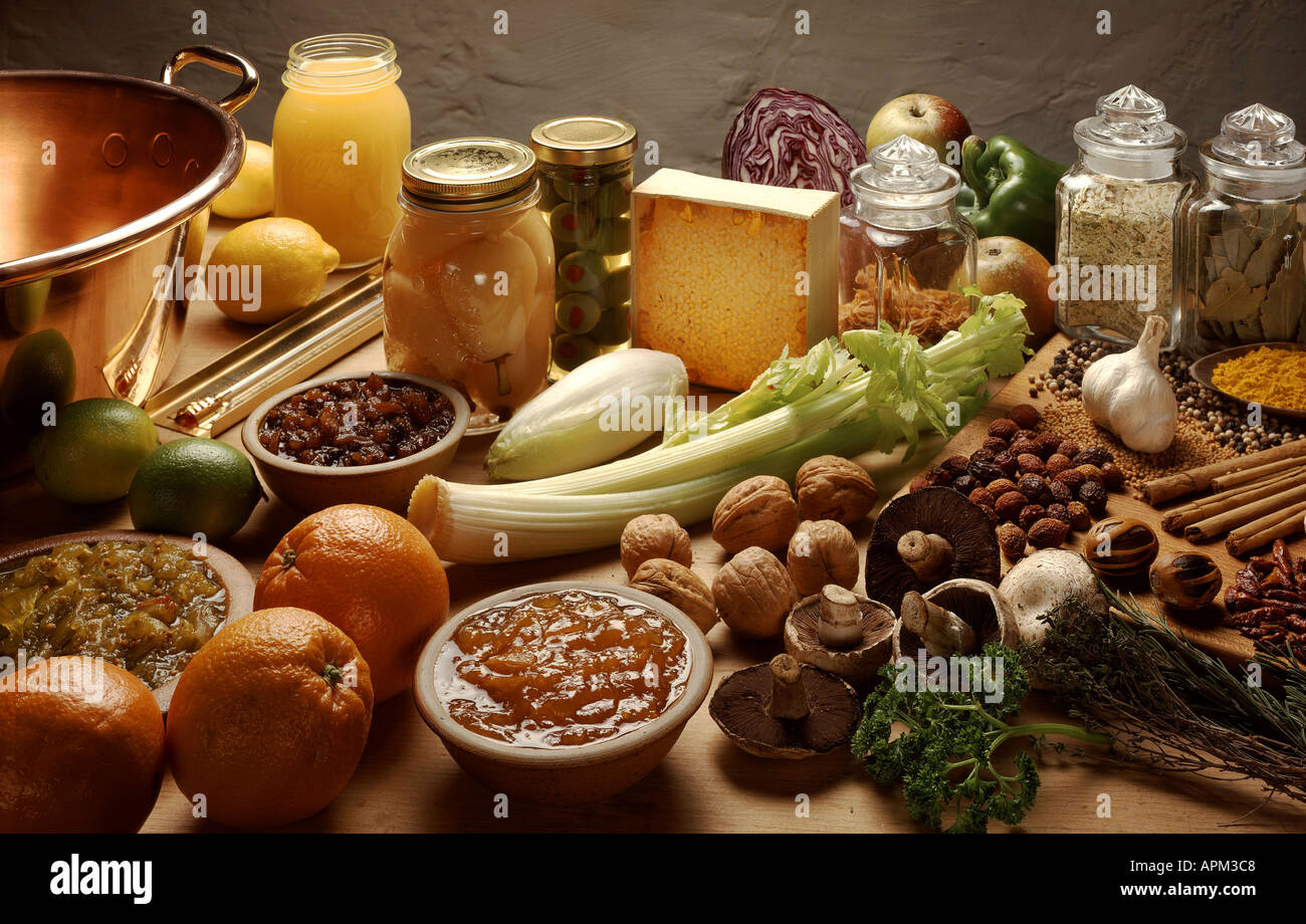 Jam making still life with preserves Stock Photo - Alamy