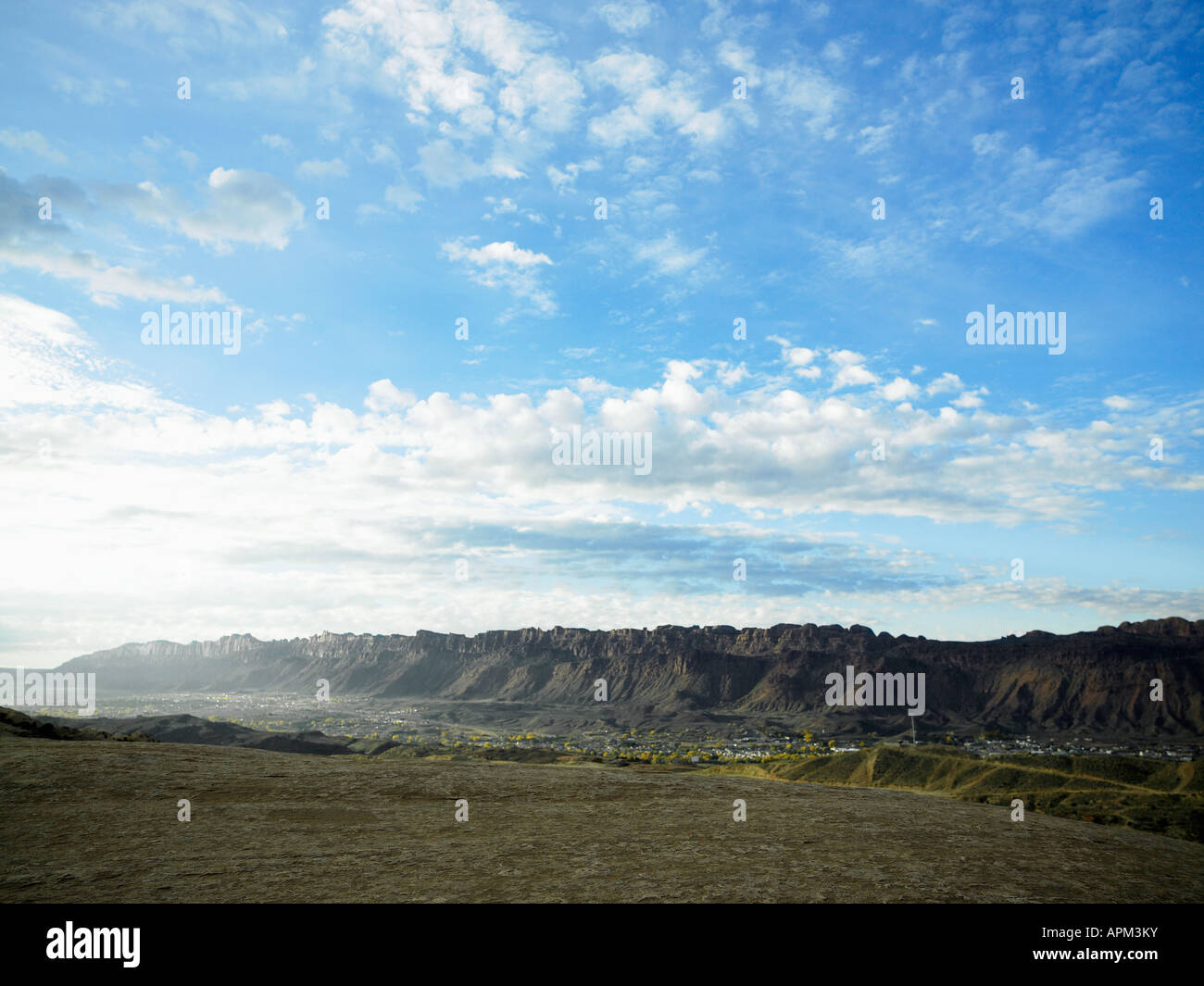 Clouds over rock strata, Moab, Utah, USA Stock Photo - Alamy