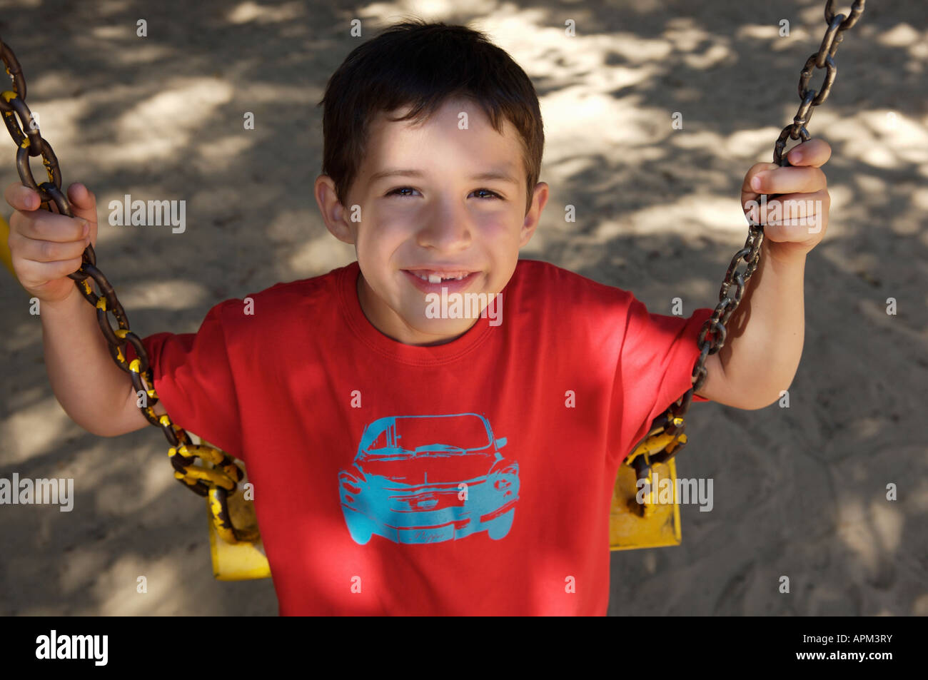 Children swings playground hi-res stock photography and images - Alamy