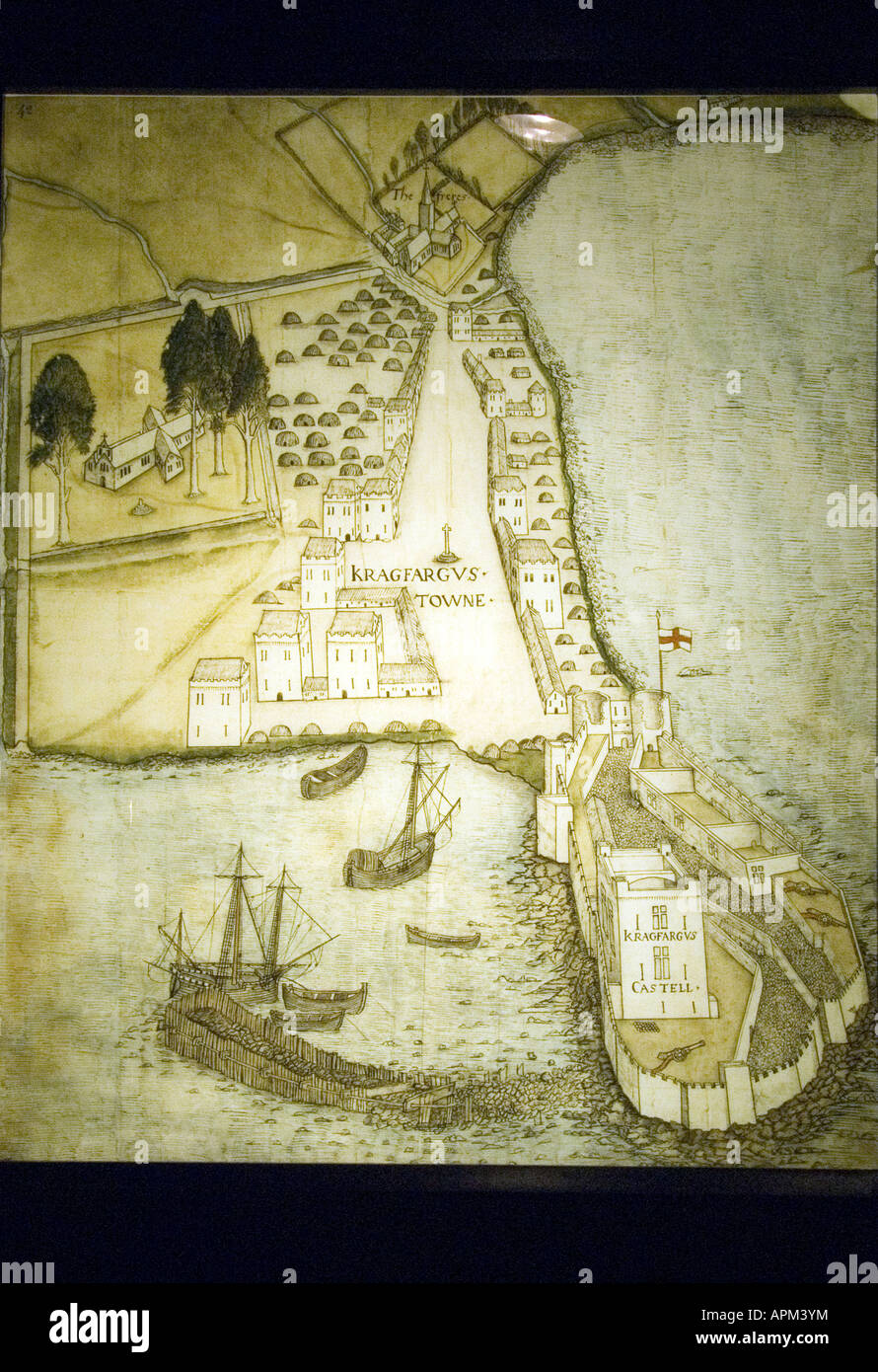 Carrickfergus map hi-res stock photography and images - Alamy