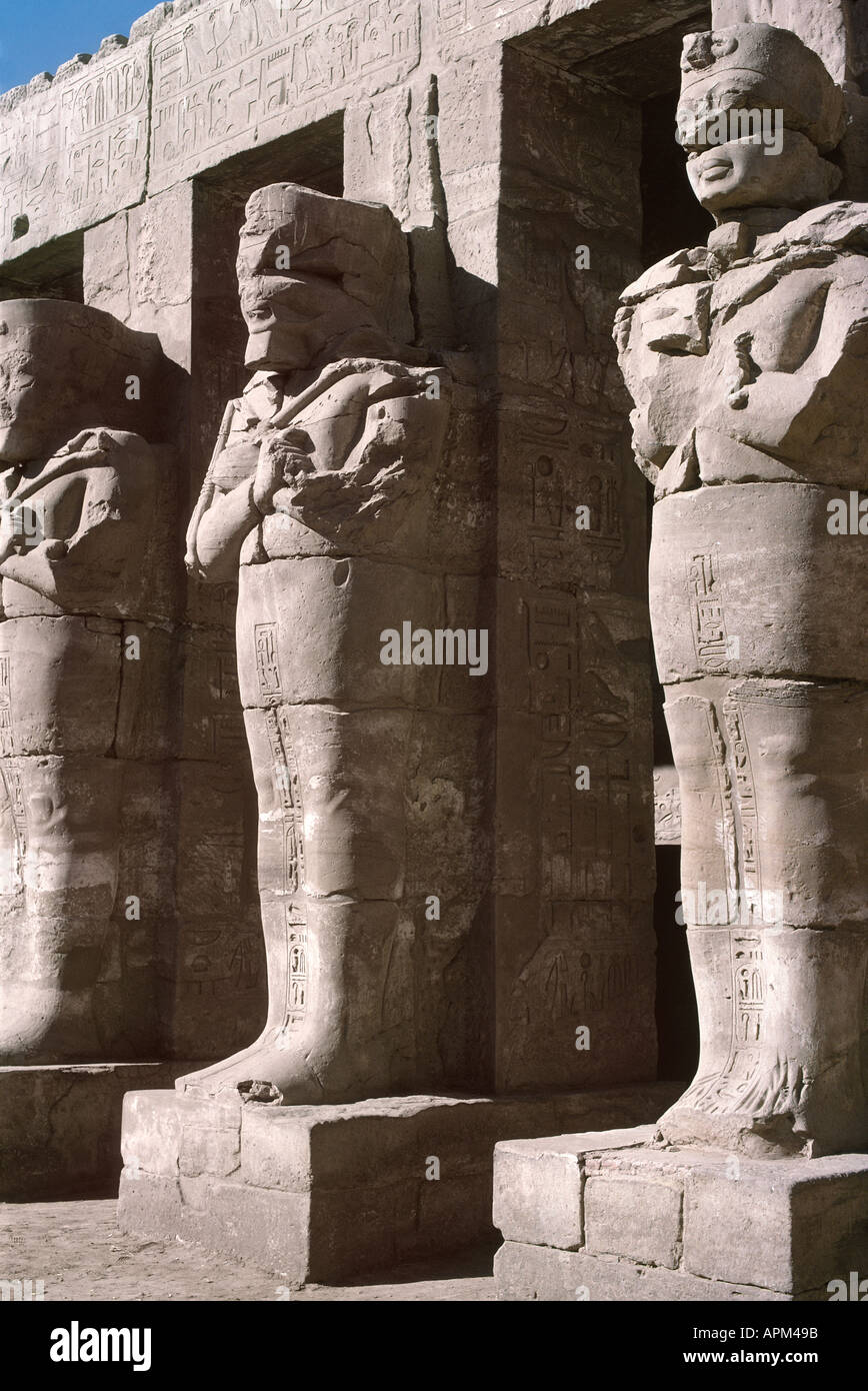 Osirian Columns in Temple of Amun God of Life and Reproduction at ...