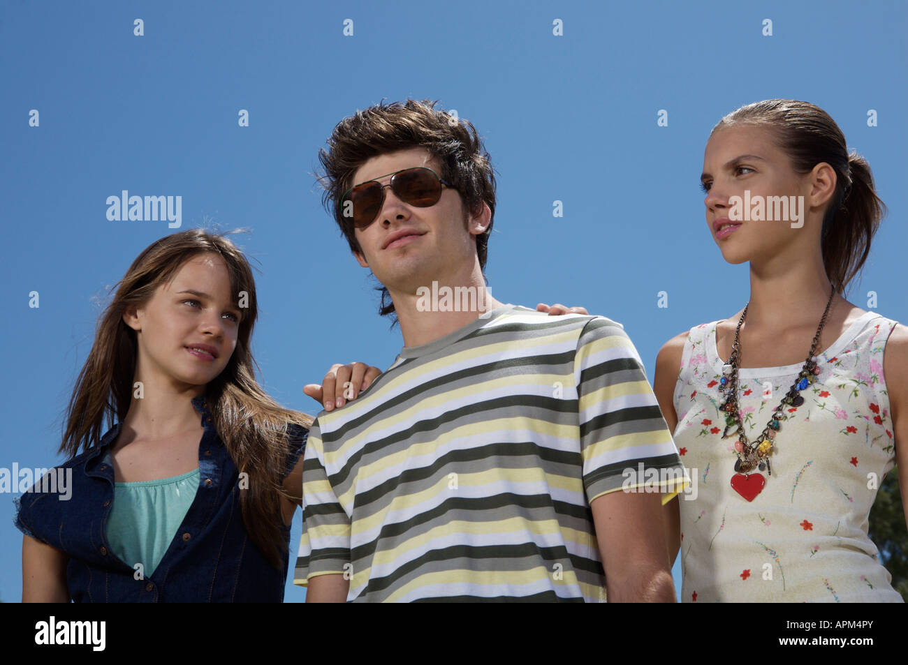 Portrait of three teenagers Stock Photo - Alamy