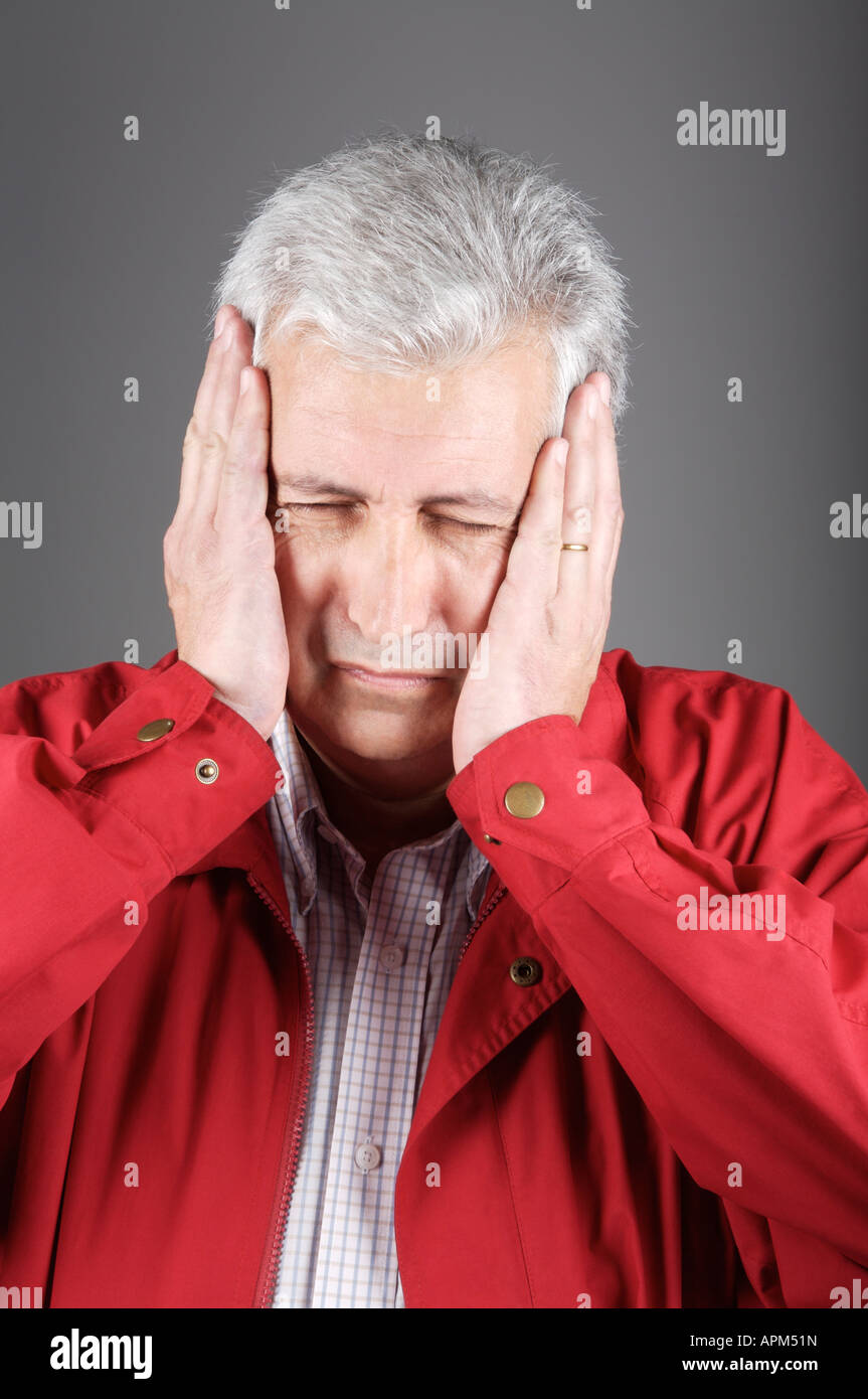 Studio portrait of a man, expressions Stock Photo - Alamy