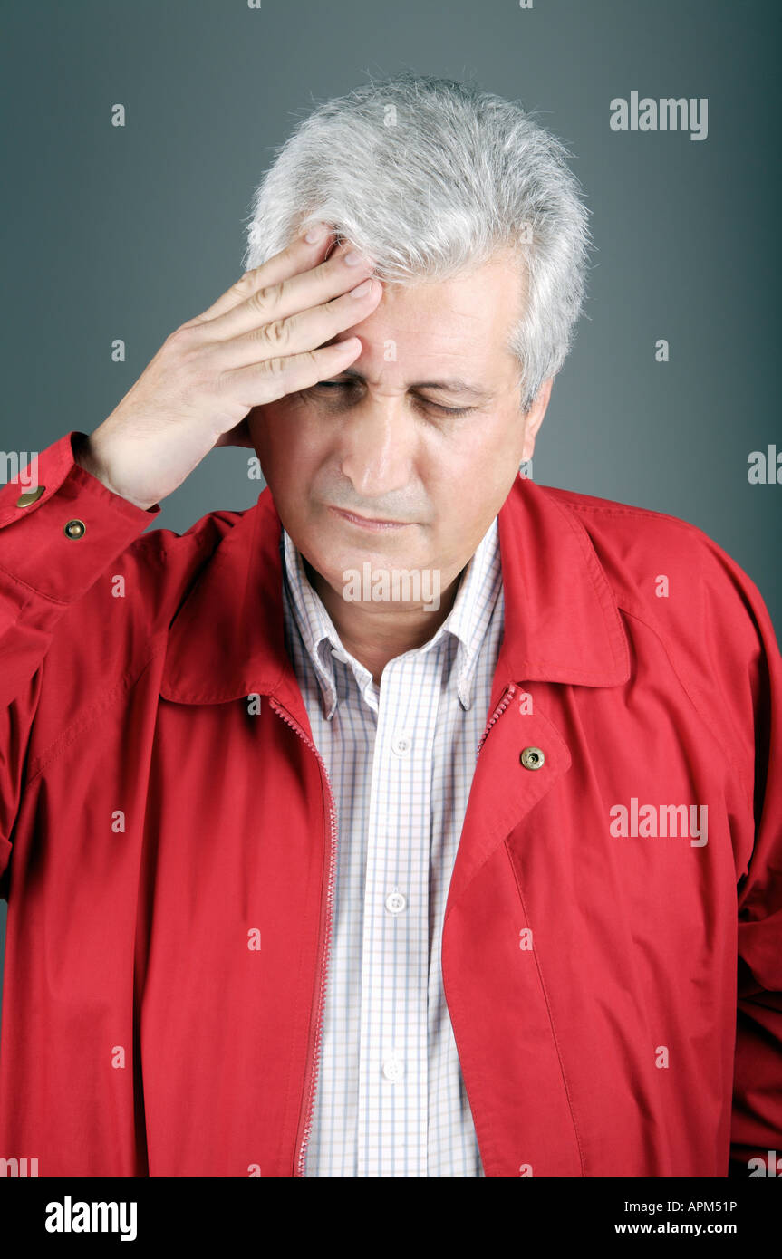 Studio portrait of a man, expressions Stock Photo - Alamy