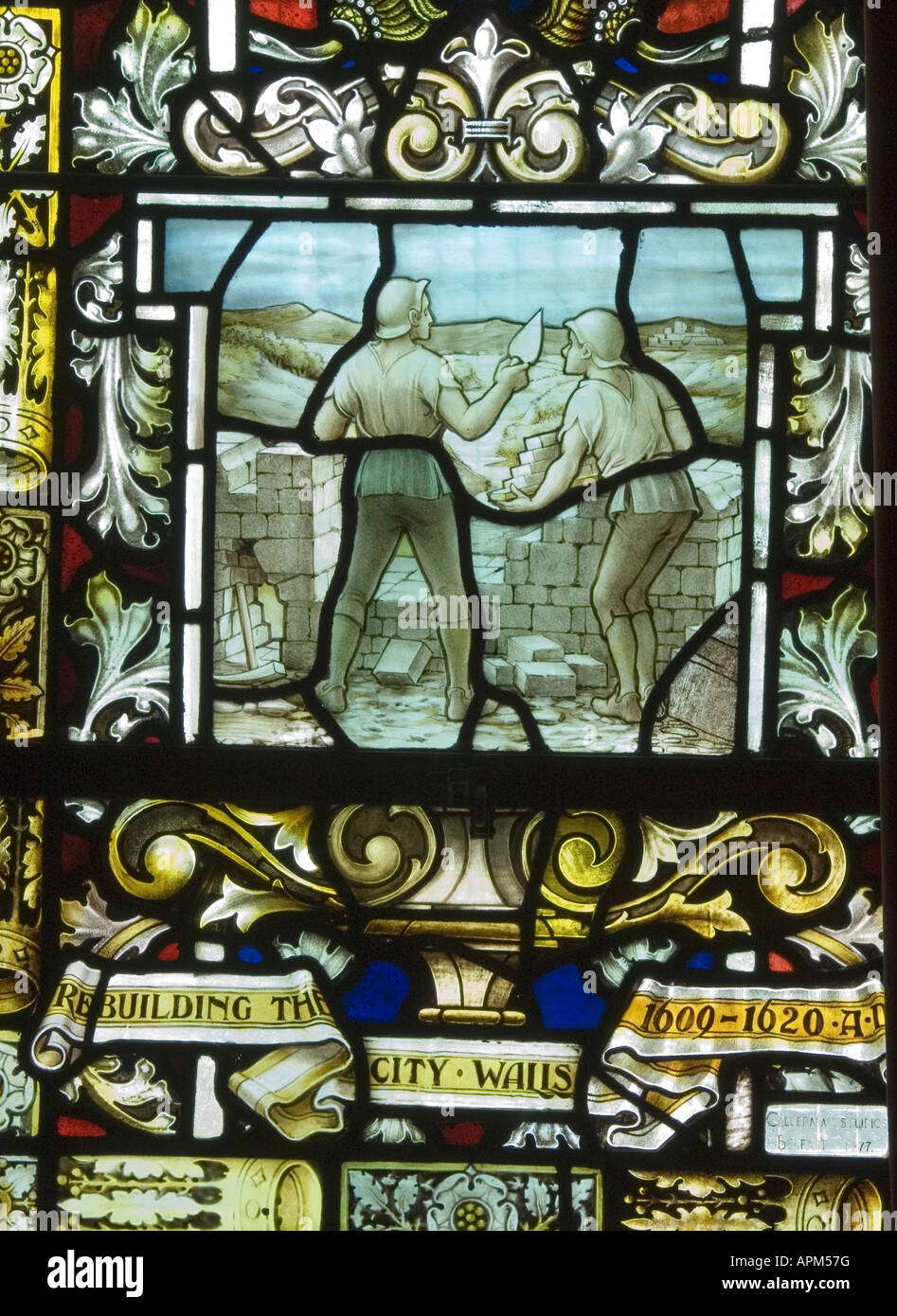 Guild Hall Stained Glass Window Detail Derry CIty Northern Ireland www ...