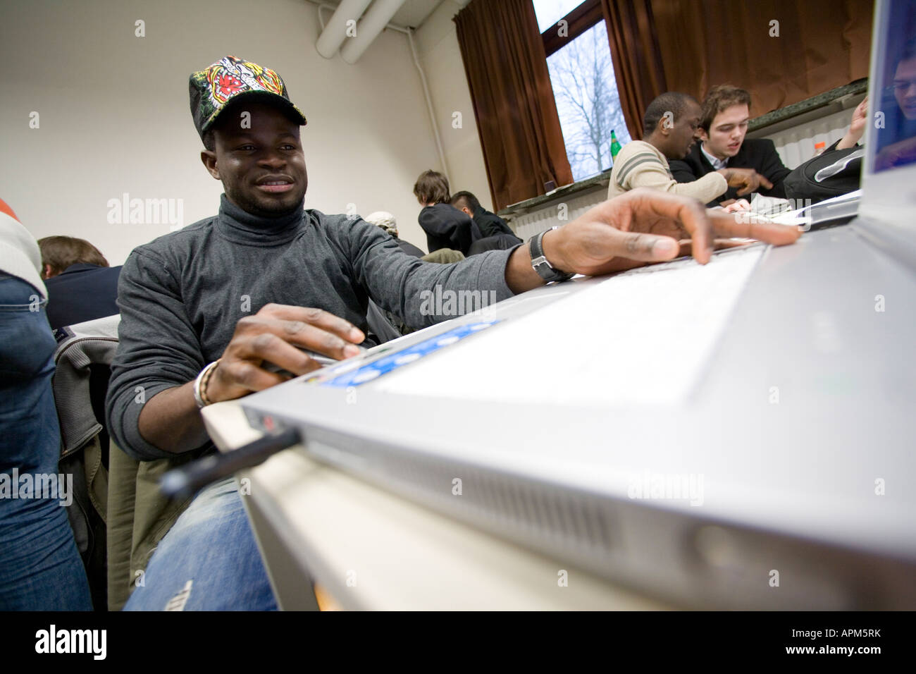 African university student with computer hi-res stock photography and ...