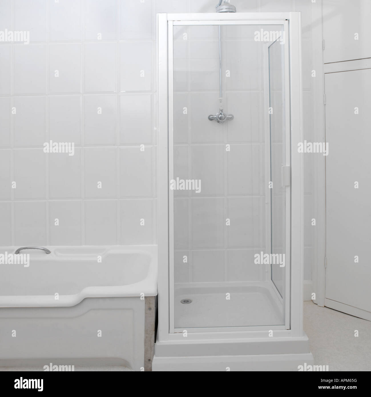 Shower Unit in New Bathroom Stock Photo - Alamy