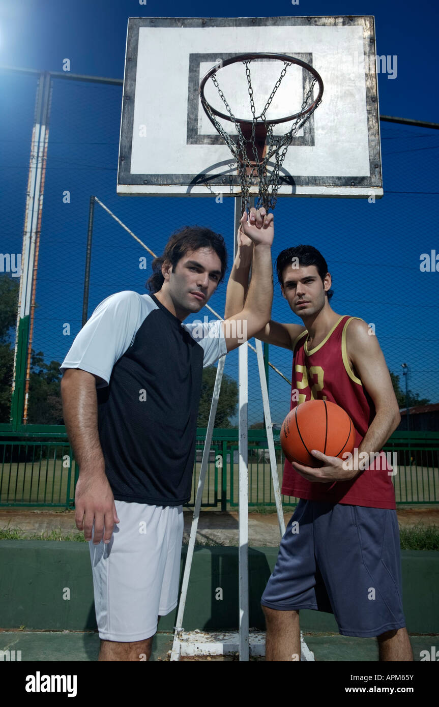 Two basketball players Stock Photo - Alamy