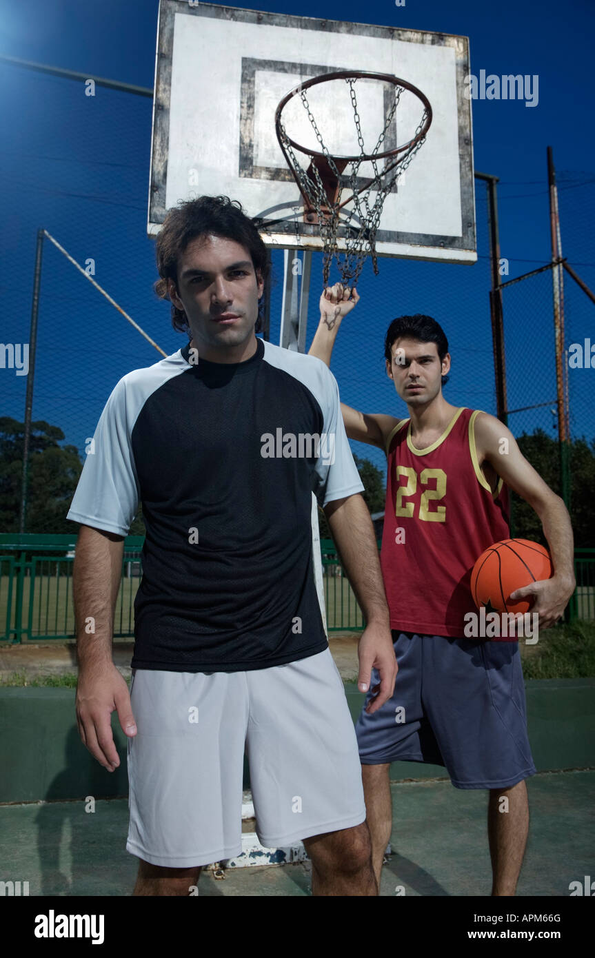 Two basketball players Stock Photo - Alamy