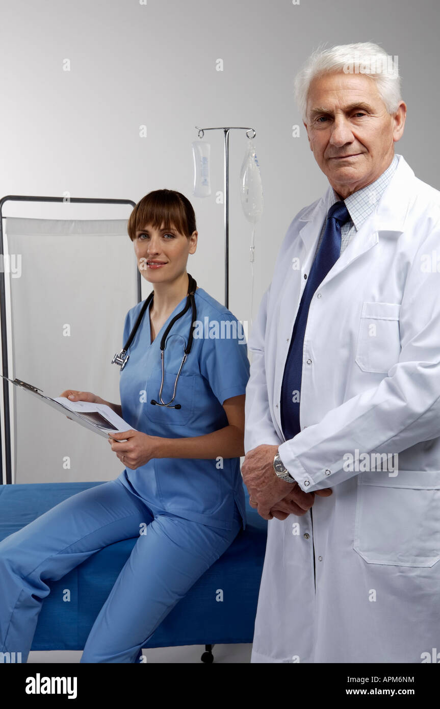 Two generations of doctors Stock Photo - Alamy