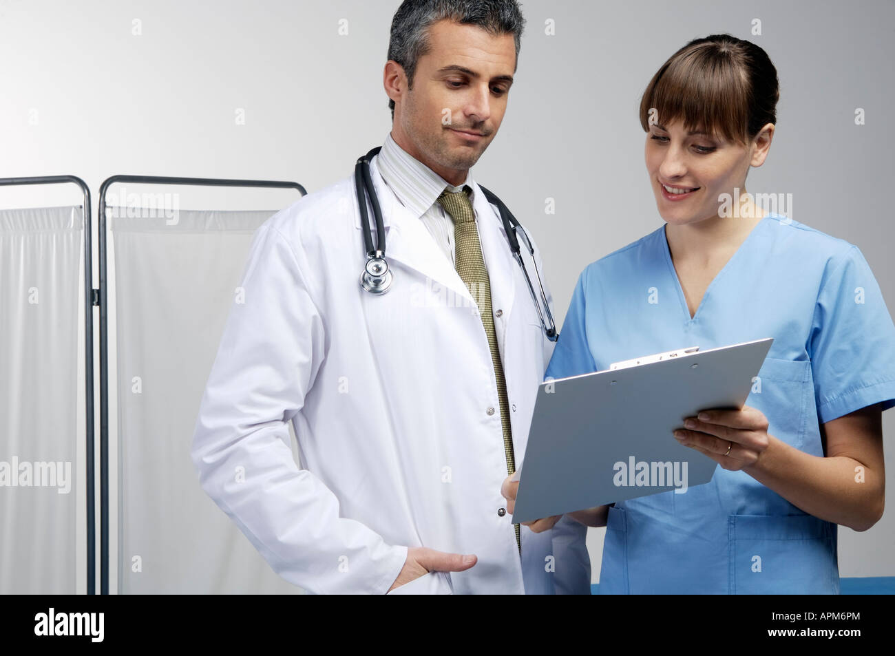 Male and female doctors Stock Photo - Alamy