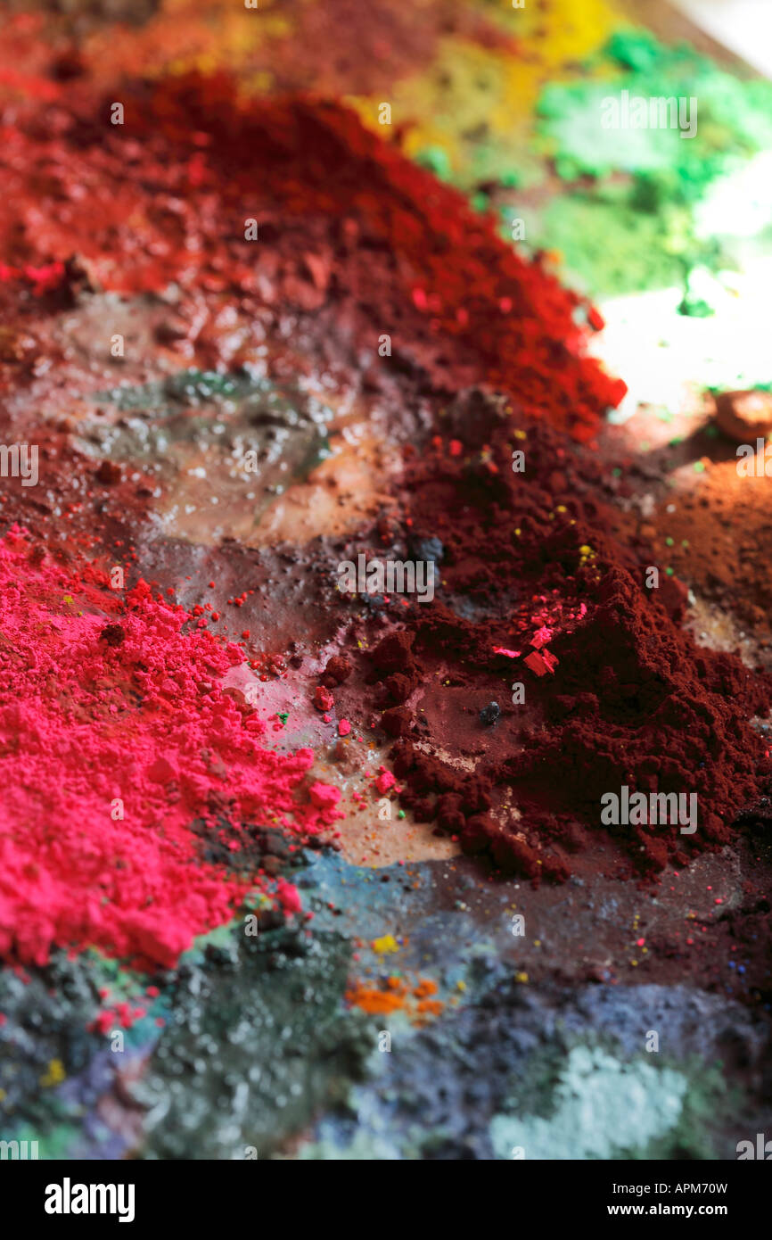Artist s colour pigments Stock Photo - Alamy