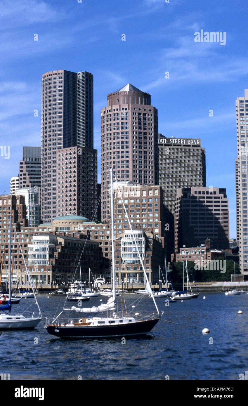 Boston city waterfront Boston USA Stock Photo - Alamy